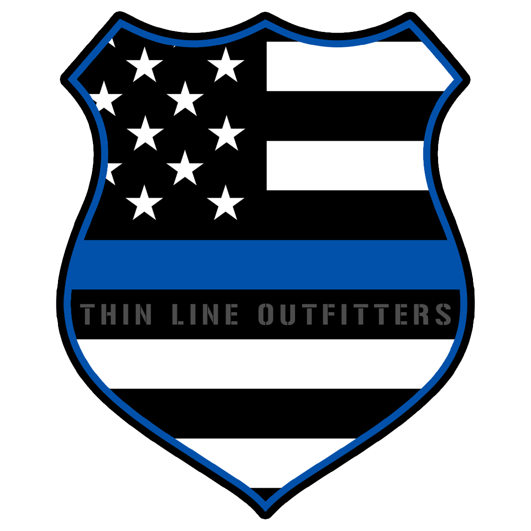 Thin Blue Line Shield Decal – Thin Line Outfitters